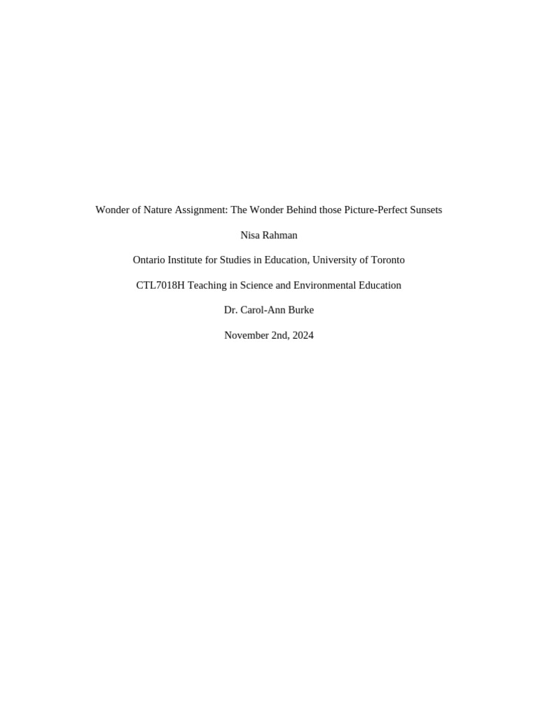 Sunset Science for Educators | PDF | Sunset | Sky