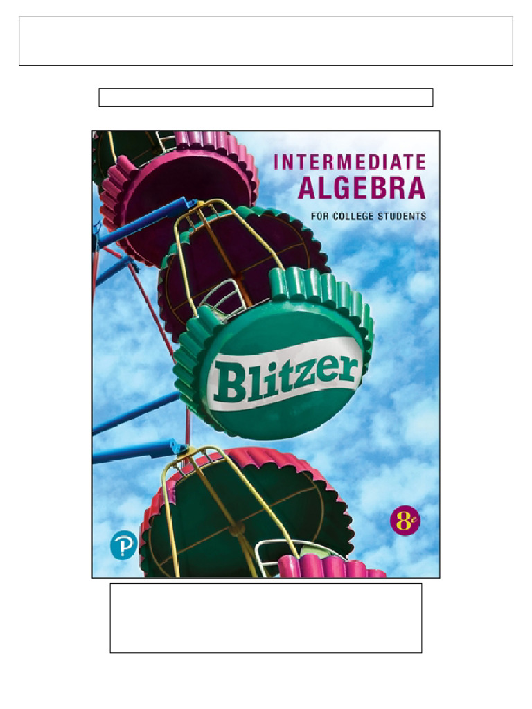 Test Bank For Intermediate Algebra For College Students 8th Edition by ...