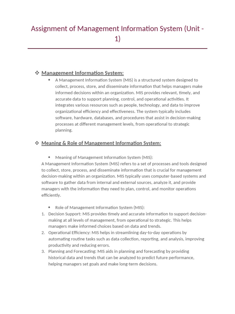 Document | PDF | System | Management Information System