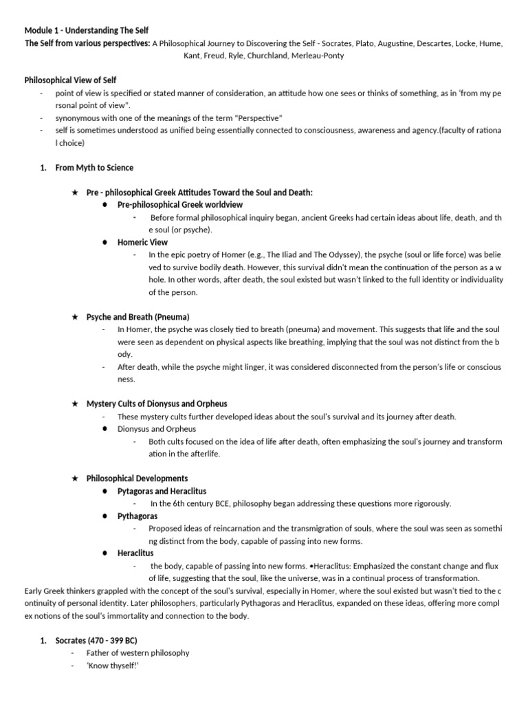 module 1 - uts | PDF | Soul | Reason