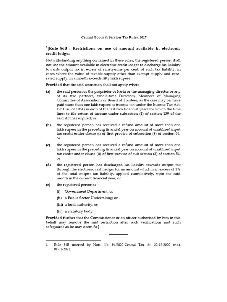 Rule 86B 1 - GST | PDF