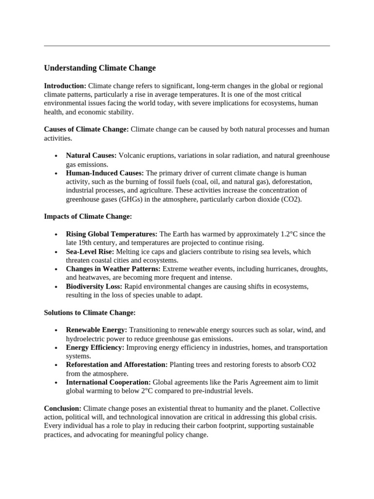 Understanding Climate Change | PDF