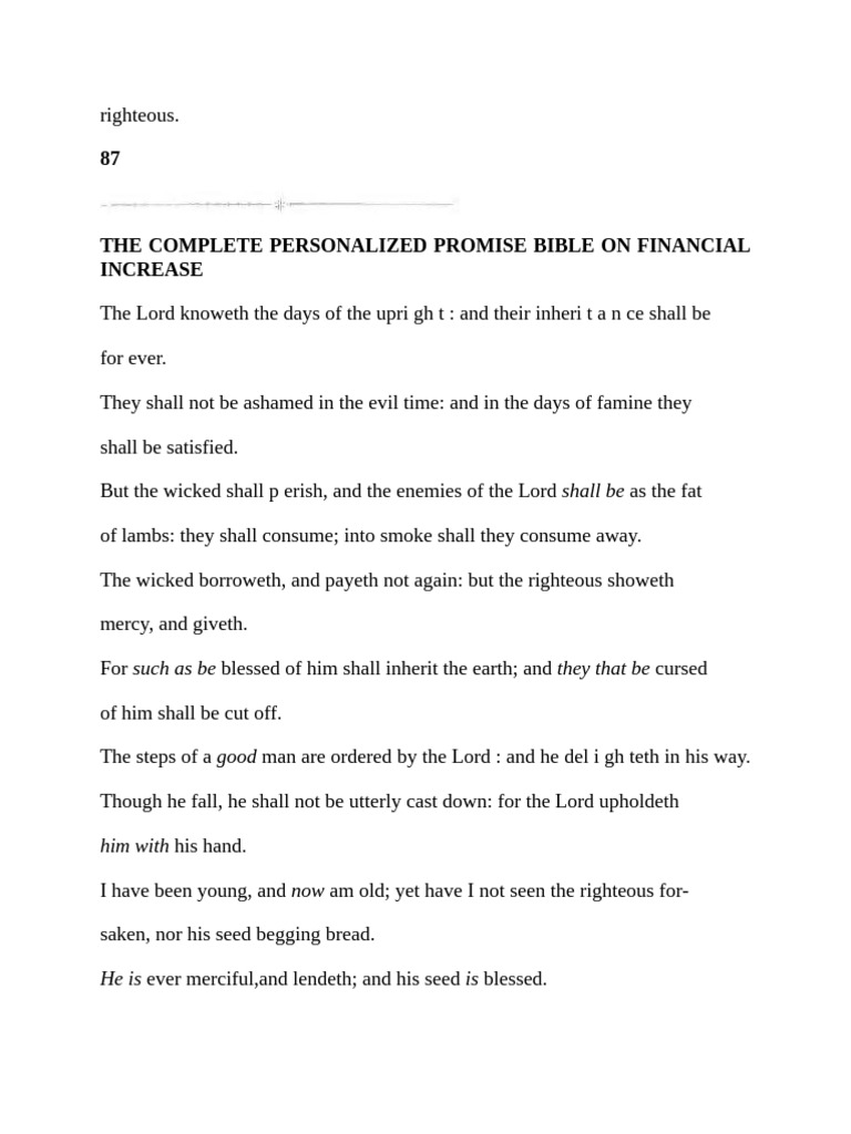The Complete Personalized Promise Bible On Financial - Riddle, James R ...