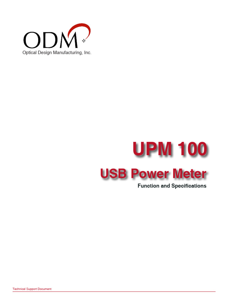 UPM 100 User Manual Rev1 | PDF | Usb | Personal Computers