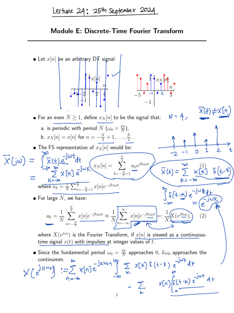 DTFT | PDF | Mathematical Objects | Functions And Mappings