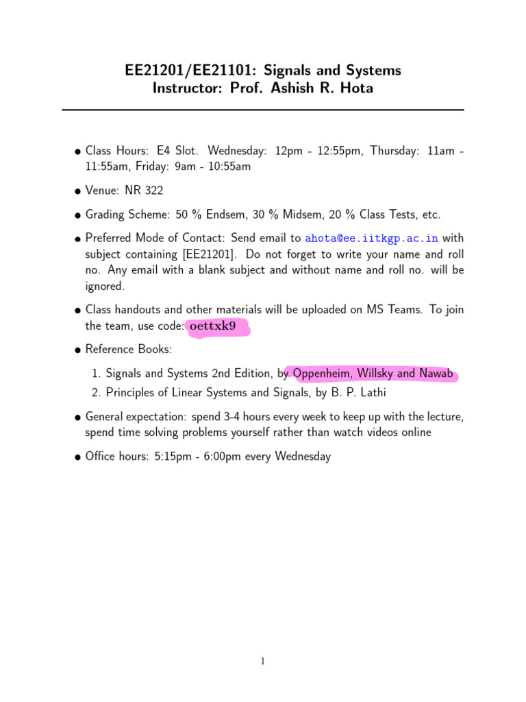 1 | PDF | Discrete Time And Continuous Time | Signal Processing