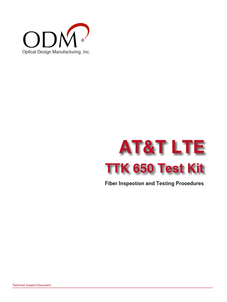 AT&T User Manual TTK 650 Rev3 | PDF | Decibel | Optical Fiber