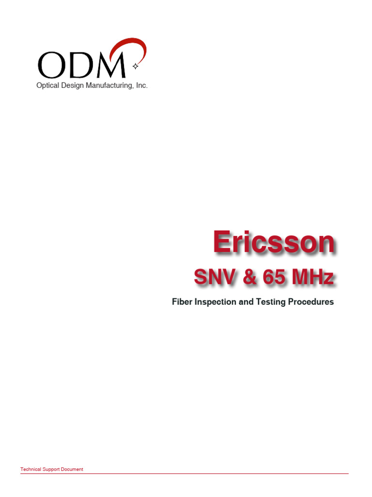Ericsson SNV 65MHz User Guide Rev1 | PDF | Optical Fiber | Decibel