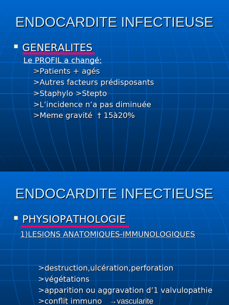 ENDOCARDITE BACTERIENNE | PDF | Maladies et troubles humains | Cœur