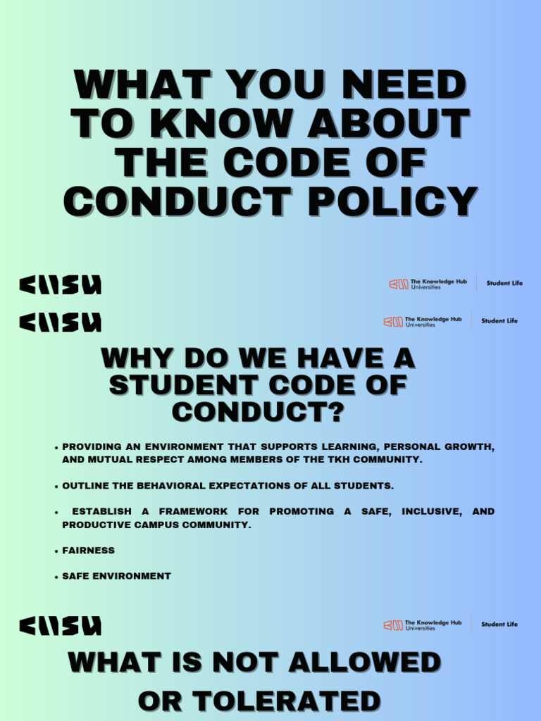 Code of Conduct Presentation | PDF
