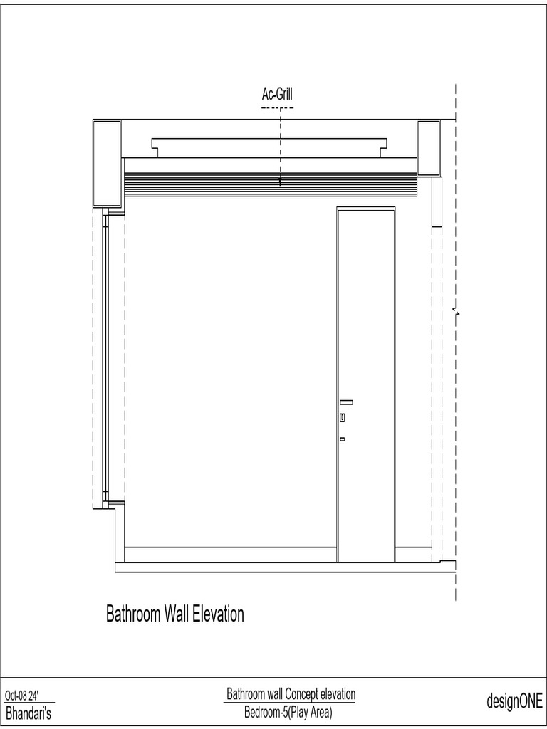 Bhandari Bedroom 5 (Play Area) Bathroom Wall Concept Elevation | PDF
