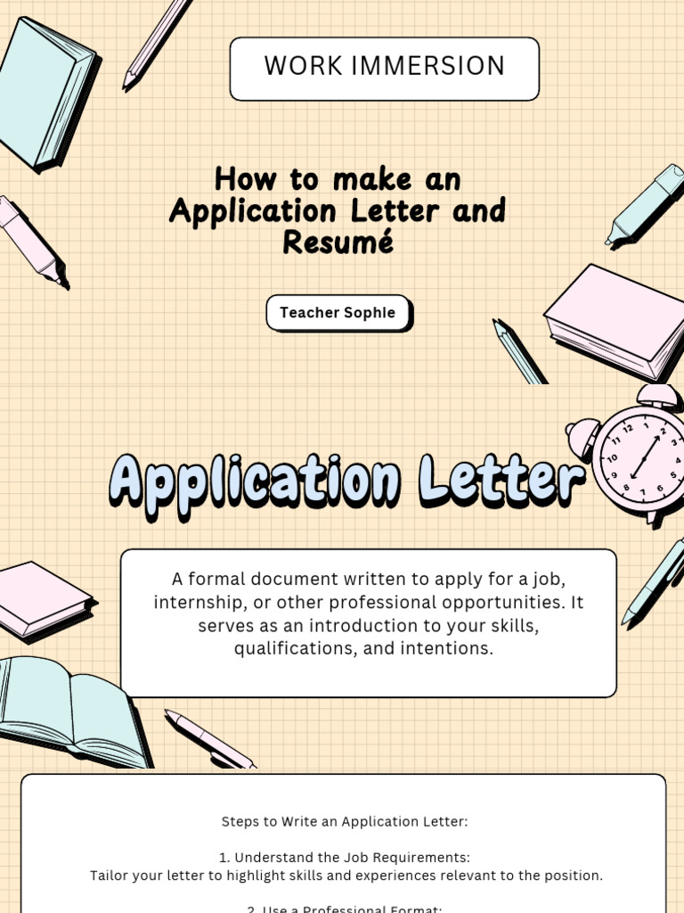 Application Letter & Resumé Guide | PDF | Résumé