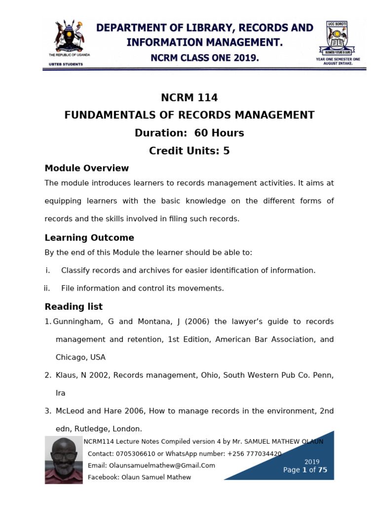 Fundamentals of Records Management | PDF | Records Management | Compact Disc