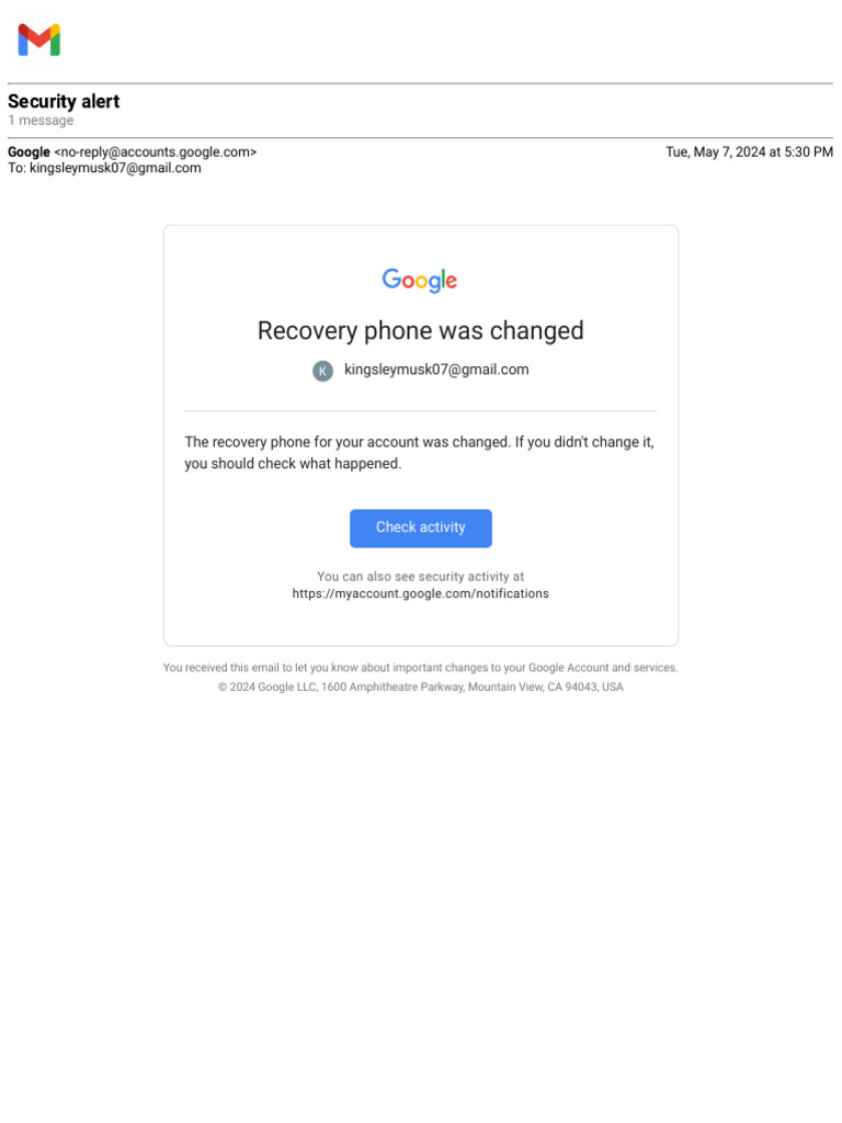 Gmail Security Alert Pdf