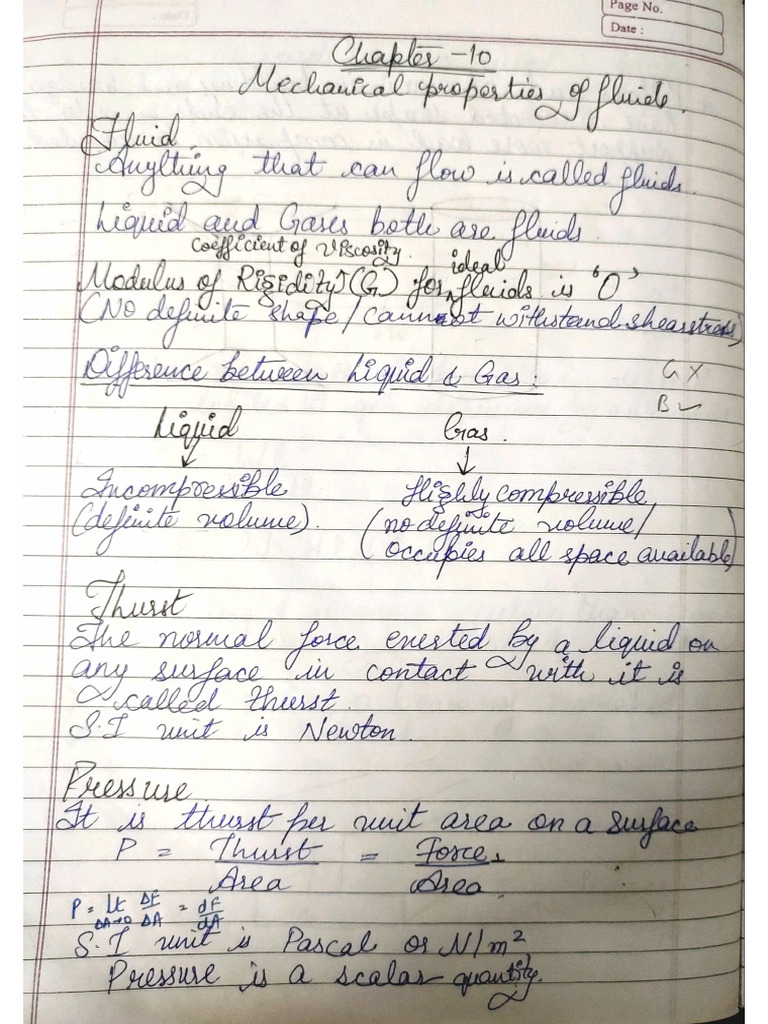 Fluids Notes 1 | PDF