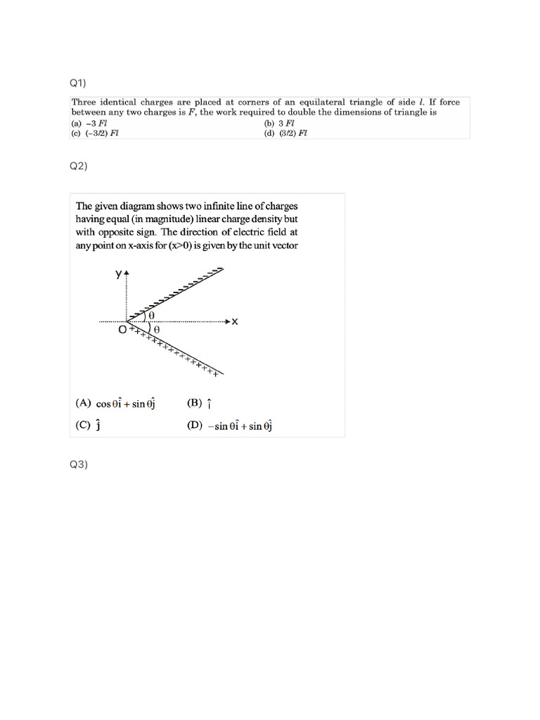 Sheet 2 Electrostatics | PDF