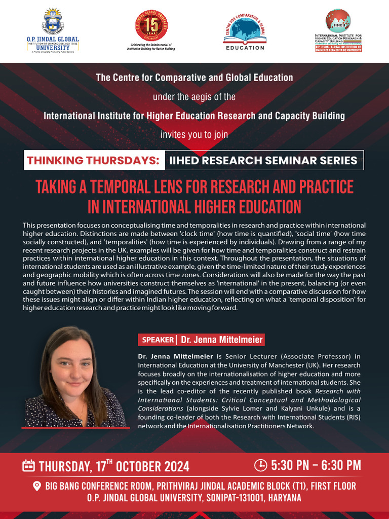 Thinking Thursdays - Jenna Mittelmeier 17 Oct 2024 | PDF | Academia