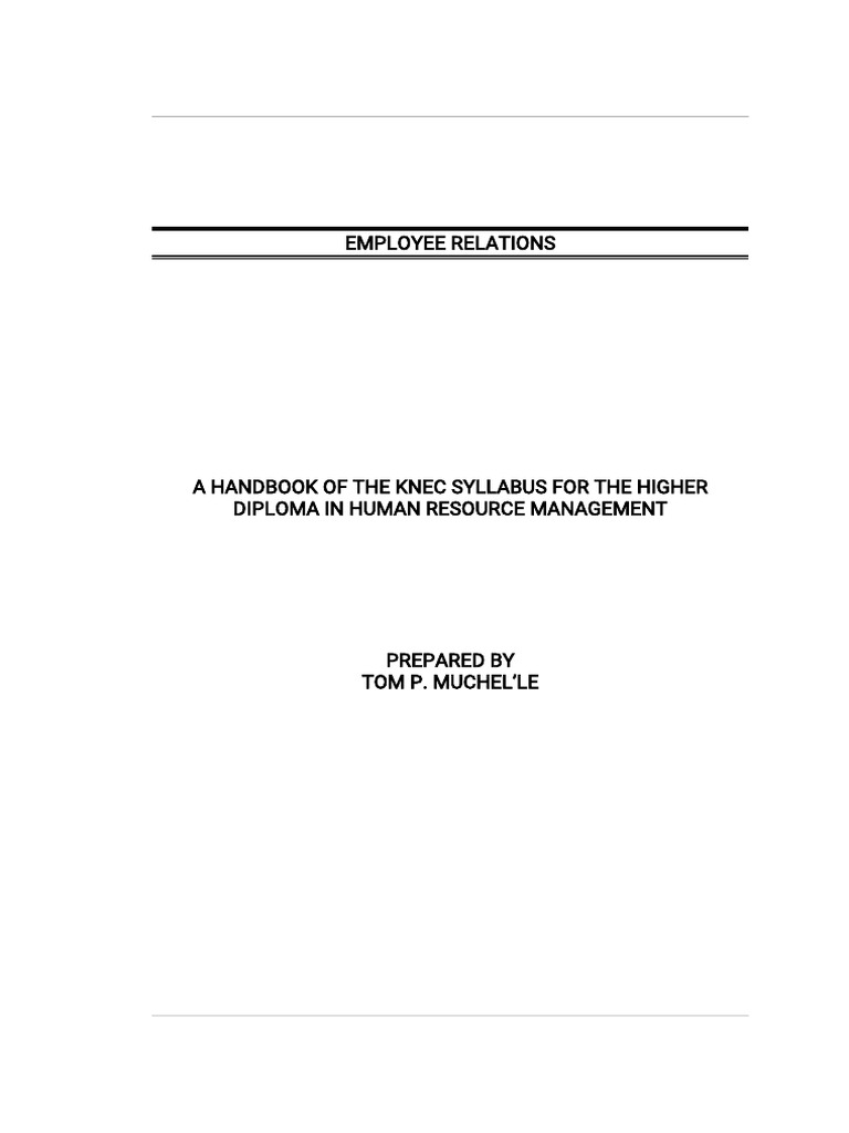 Employee Relations | PDF