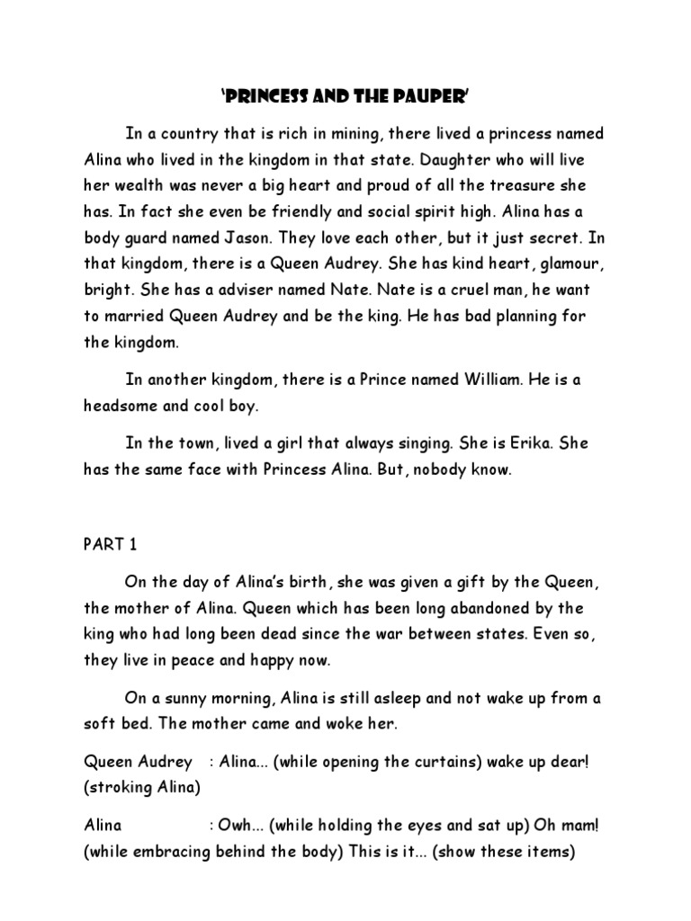 The Princess and the Pauper Story | PDF