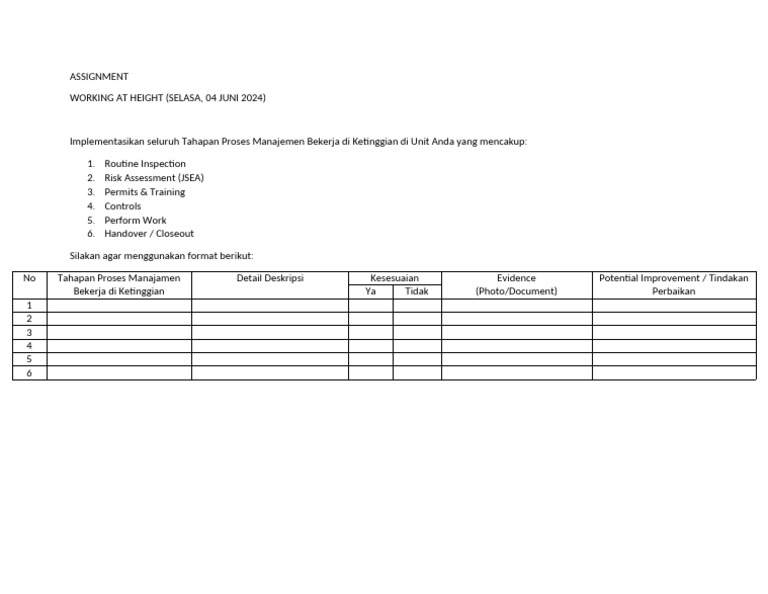 Assignment Wah Training | PDF