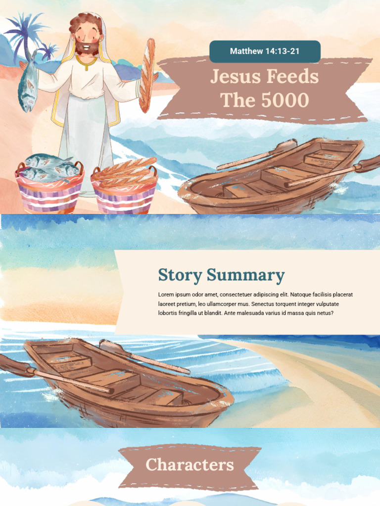 Jesus Feeds the 5000 Summary | PDF