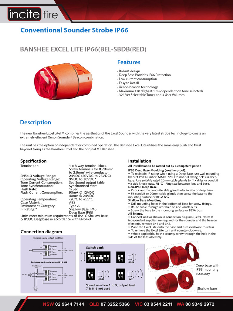 BEL-SBDB (RED) Data Sheet | PDF
