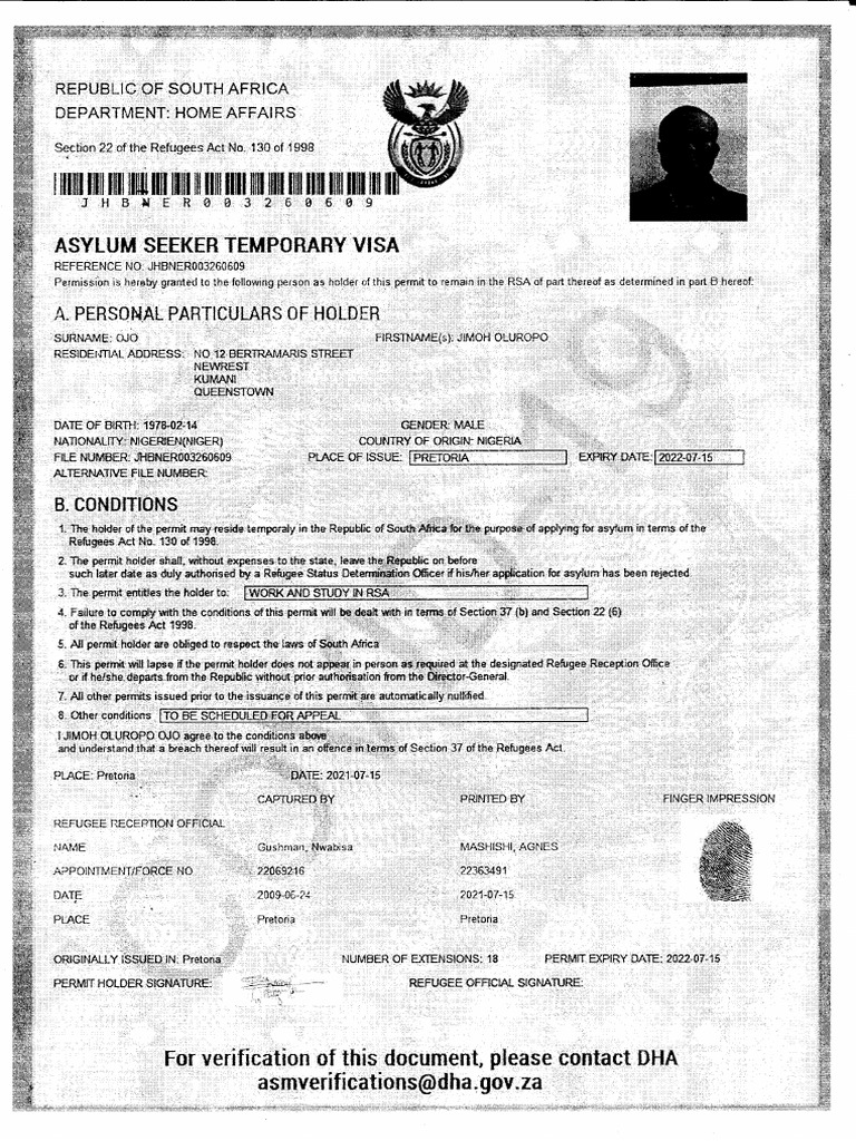 Asylum Permit | PDF