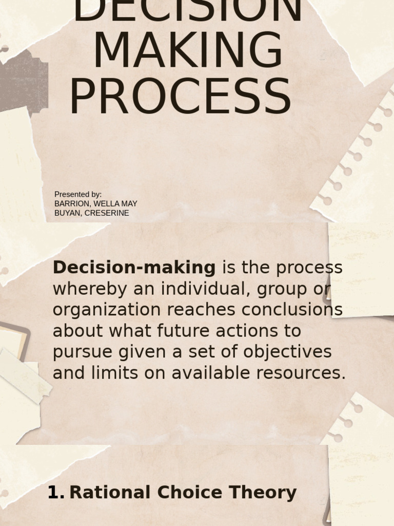 Decision Making f | PDF | Decision Making | Cognition
