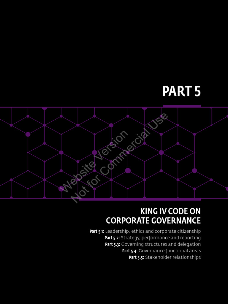 IoDSA King IV Report - Chapter 5 FOR IODSA TRAINING MATERIAL ONLY | PDF ...
