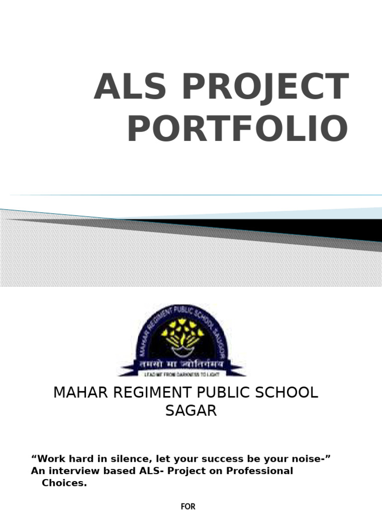 ALS_Project_Portfolio - Sample | PDF | Science | Questionnaire