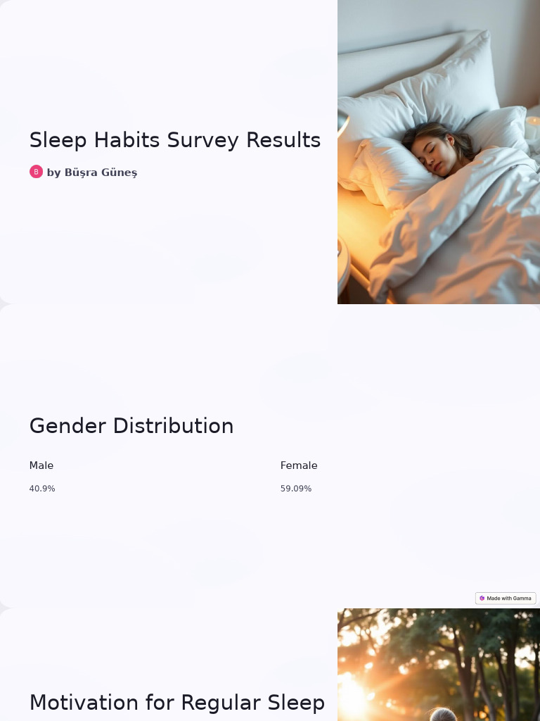 Sleep Habits Survey Results | PDF