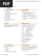 IGCSE Math - 0580 - Subject Contents (2025-2027) | PDF | Numbers | Mathematics