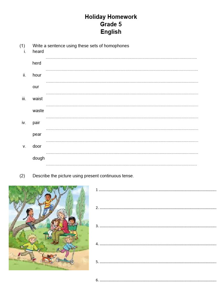 Holiday Homework English 84092af2 6c63 4164 Ad74 90585886bed8 | PDF
