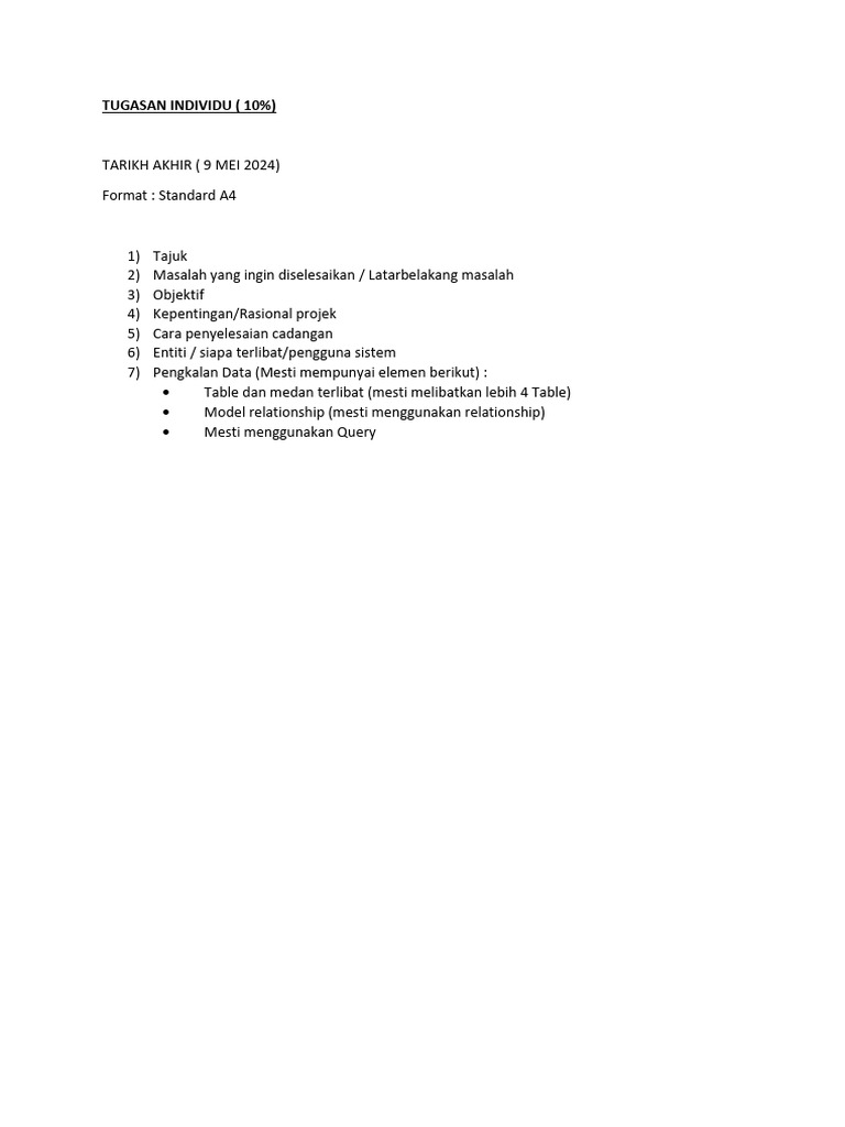 Tugasan Individu 1 | PDF