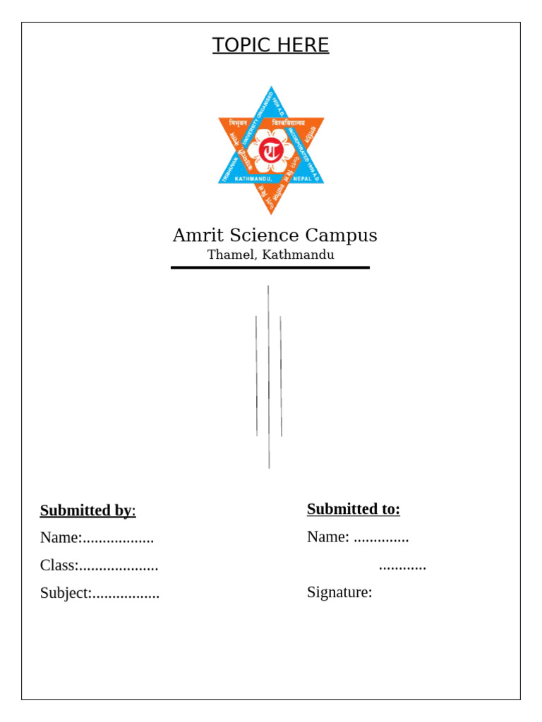 Lab Report Cover Page | PDF