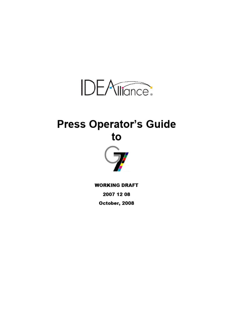 G7 Press Guide | PDF | Calibration | Copyright
