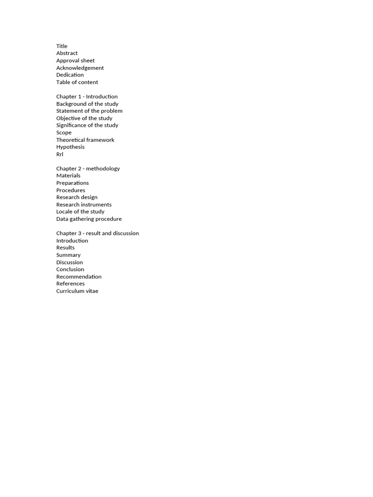 Research Study Structure Guide | PDF