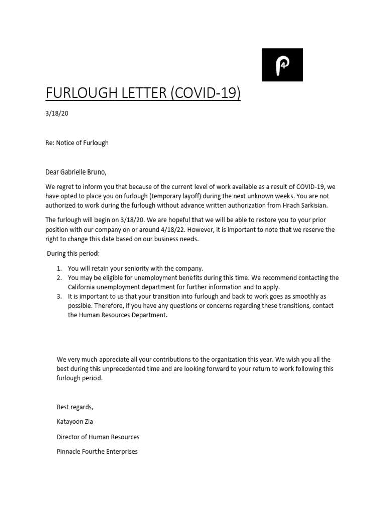 Furlough Letter | PDF
