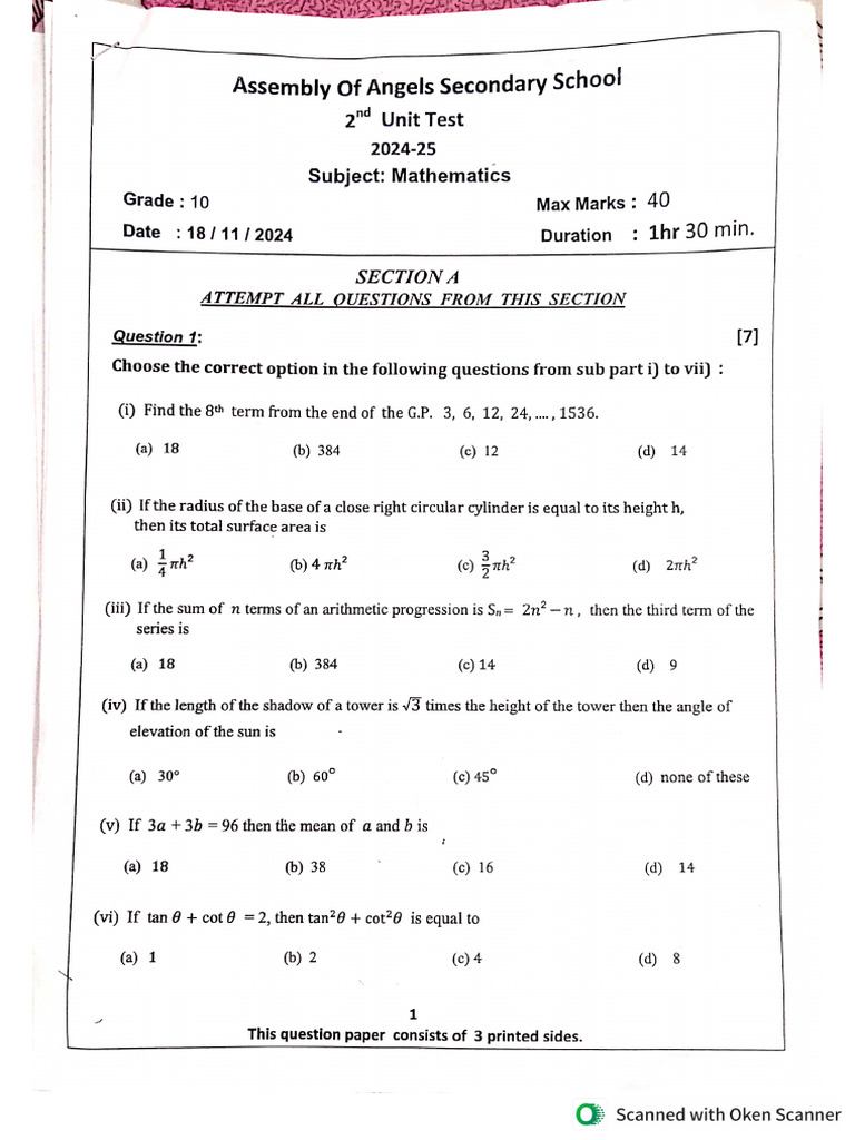 Science pre boards paper 2k24 | PDF