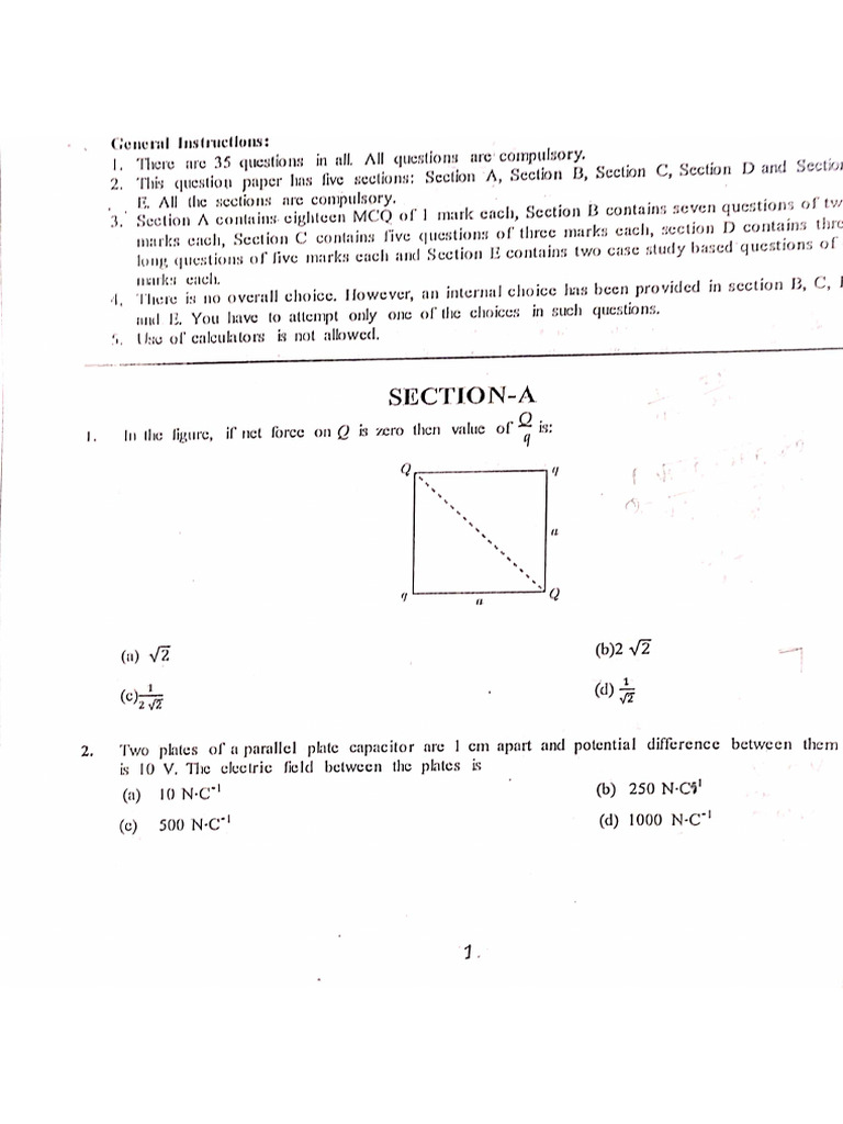 Physics - Preboard 12th | PDF