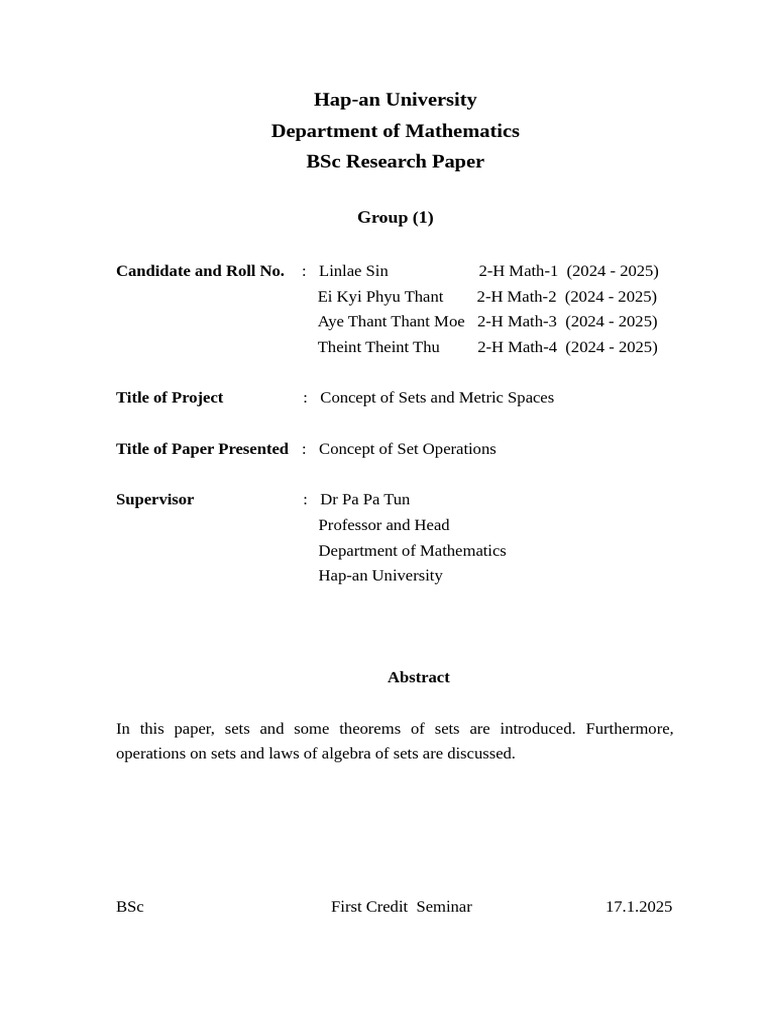 Concept of Set Operations | PDF | Set (Mathematics) | Intersection (Set Theory)