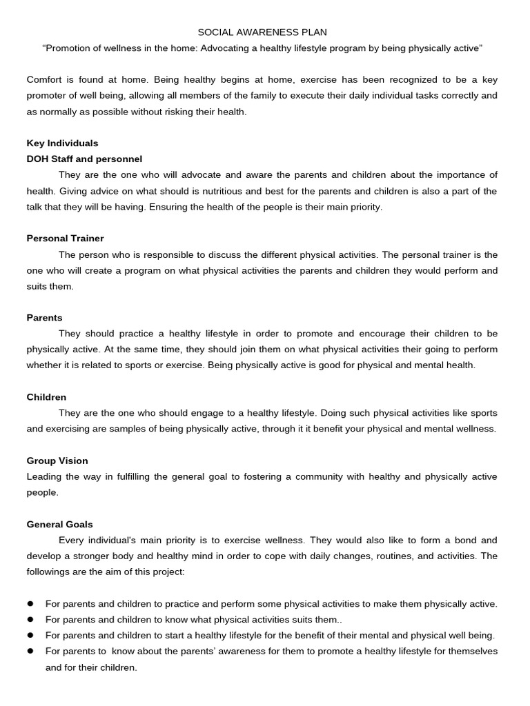 SOCIAL AWARENESS PLAN | PDF | Information And Communications Technology ...