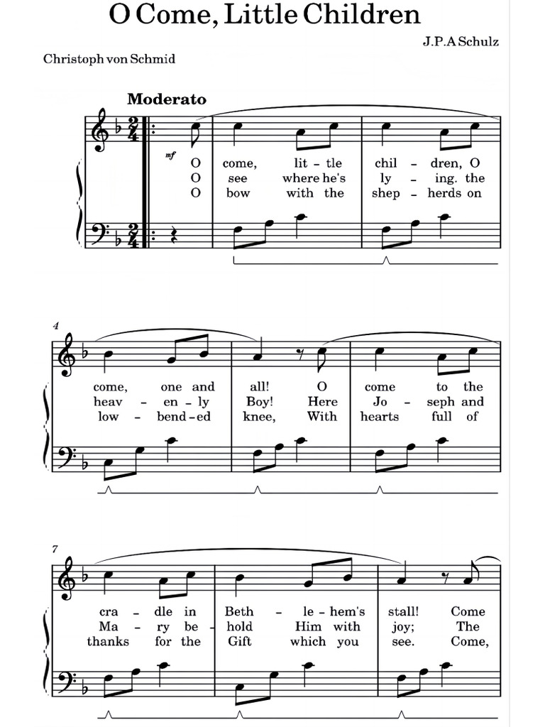 o come , little children (hymn) | PDF