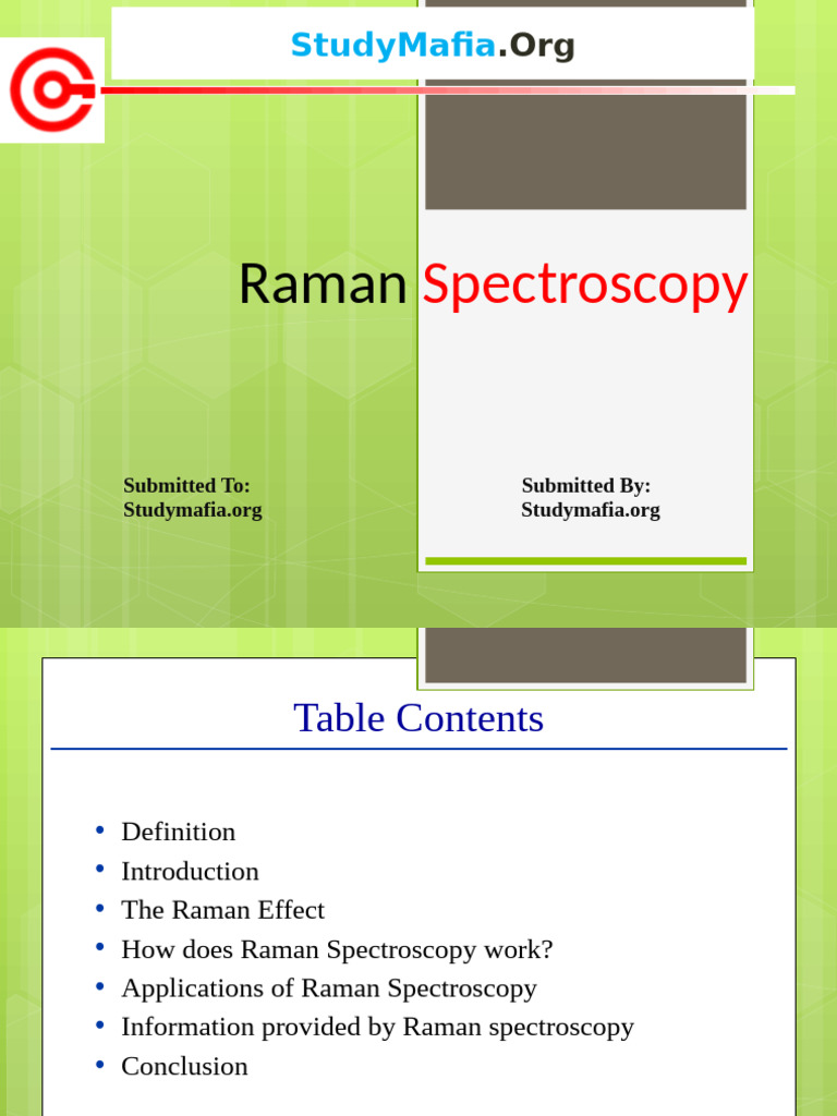 Raman Spectros | PDF | Raman Spectroscopy | Spectroscopy