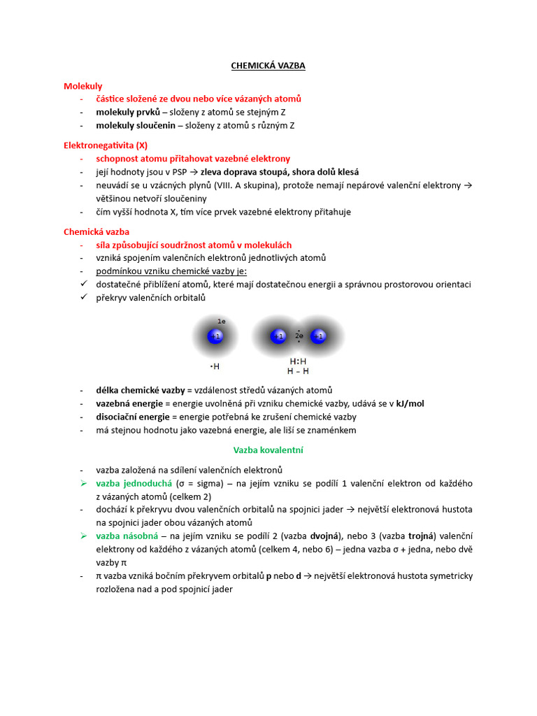 Chemická Vazba - Z | PDF