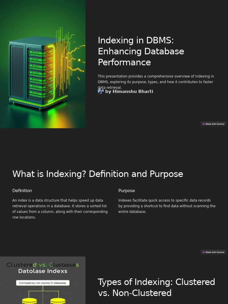 Indexing in DBMS Enhancing Database Performance | PDF | Database Index ... Indexing in DBMS Enhancing Database Performance | PDF | Database Index ...