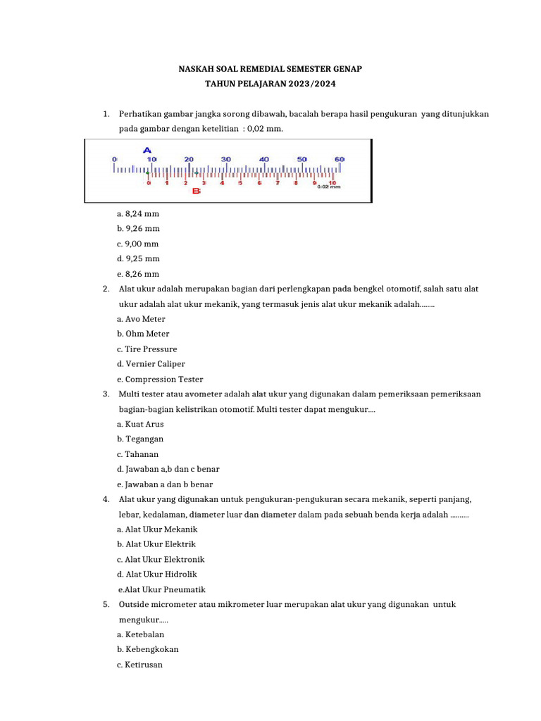 Soal Remedial DPK | PDF