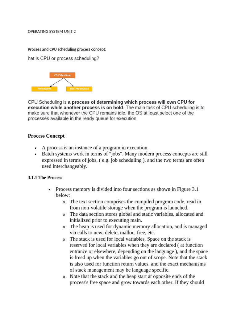 Operating System Unit 2 | PDF | Scheduling (Computing) | Process (Computing)