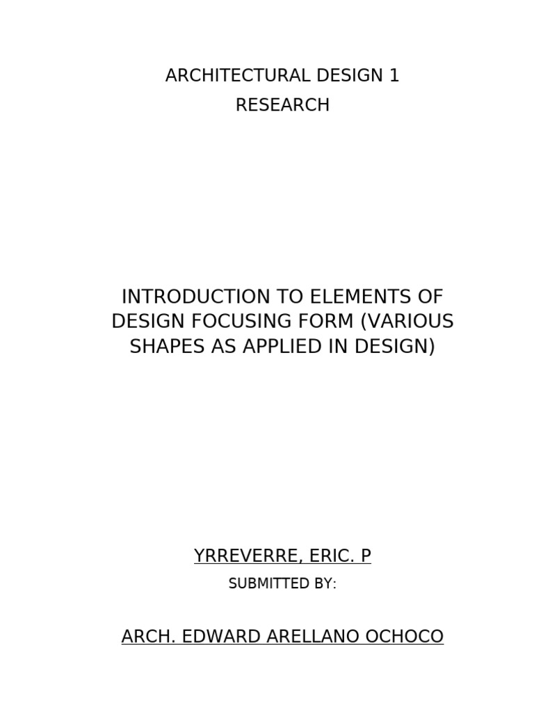 architectural design | PDF | Shape | Composition (Visual Arts)