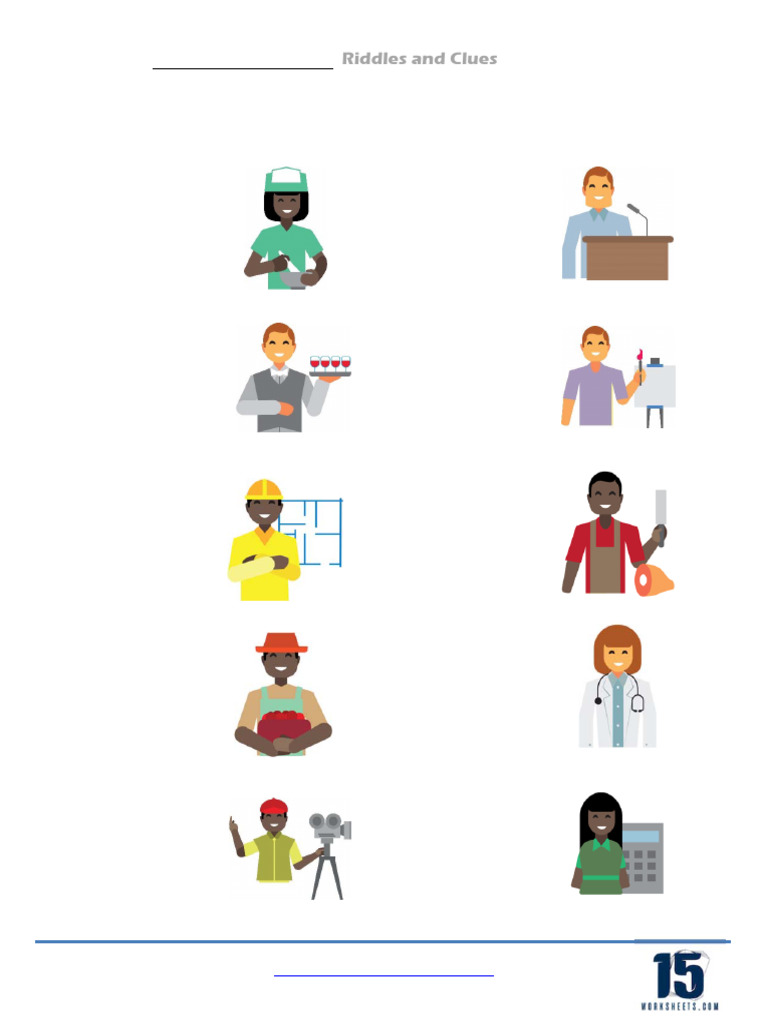 Occupations Exercise For Kids | PDF